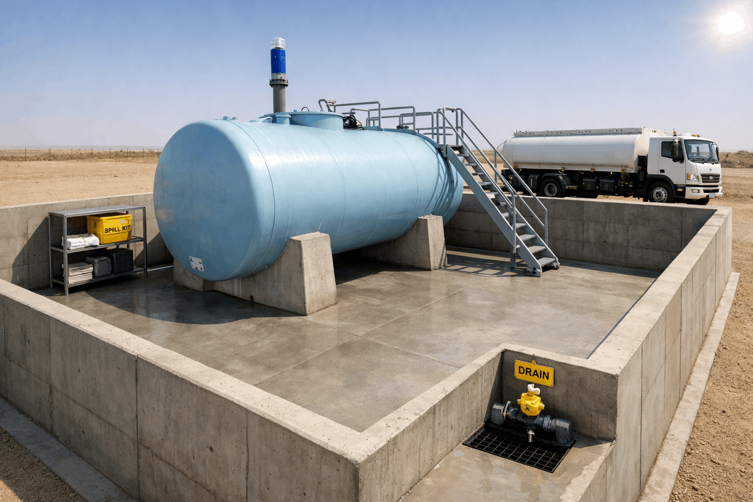 Bund Wall Diesel Tank: Secondary Containment Design, 110% Rule & Inspection