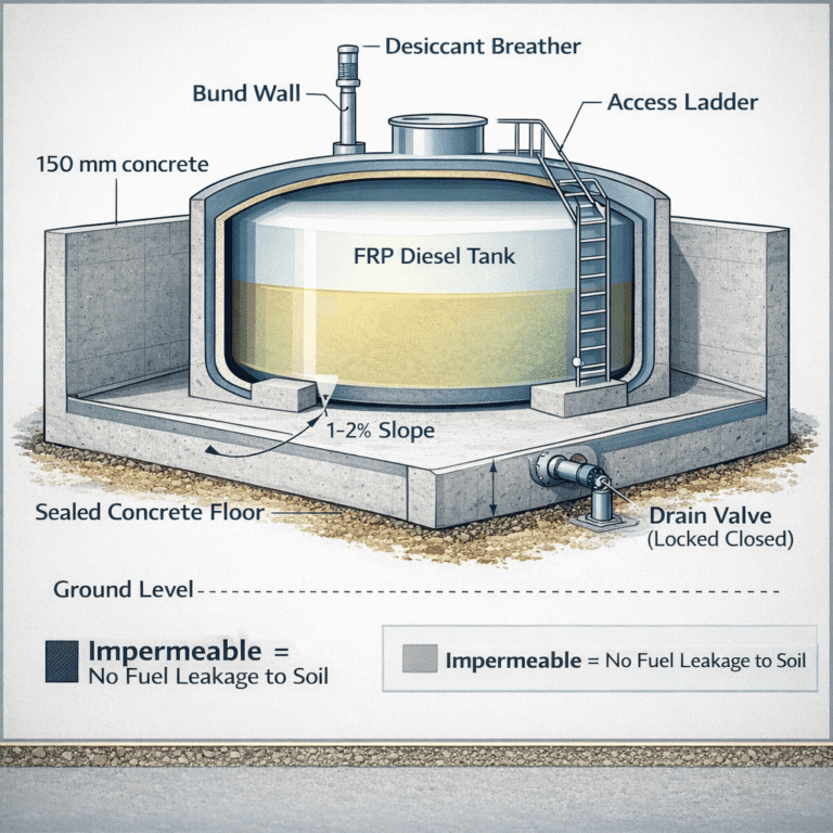 Bund Wall Diesel Tank: Secondary Containment Design, 110% Rule & Inspection